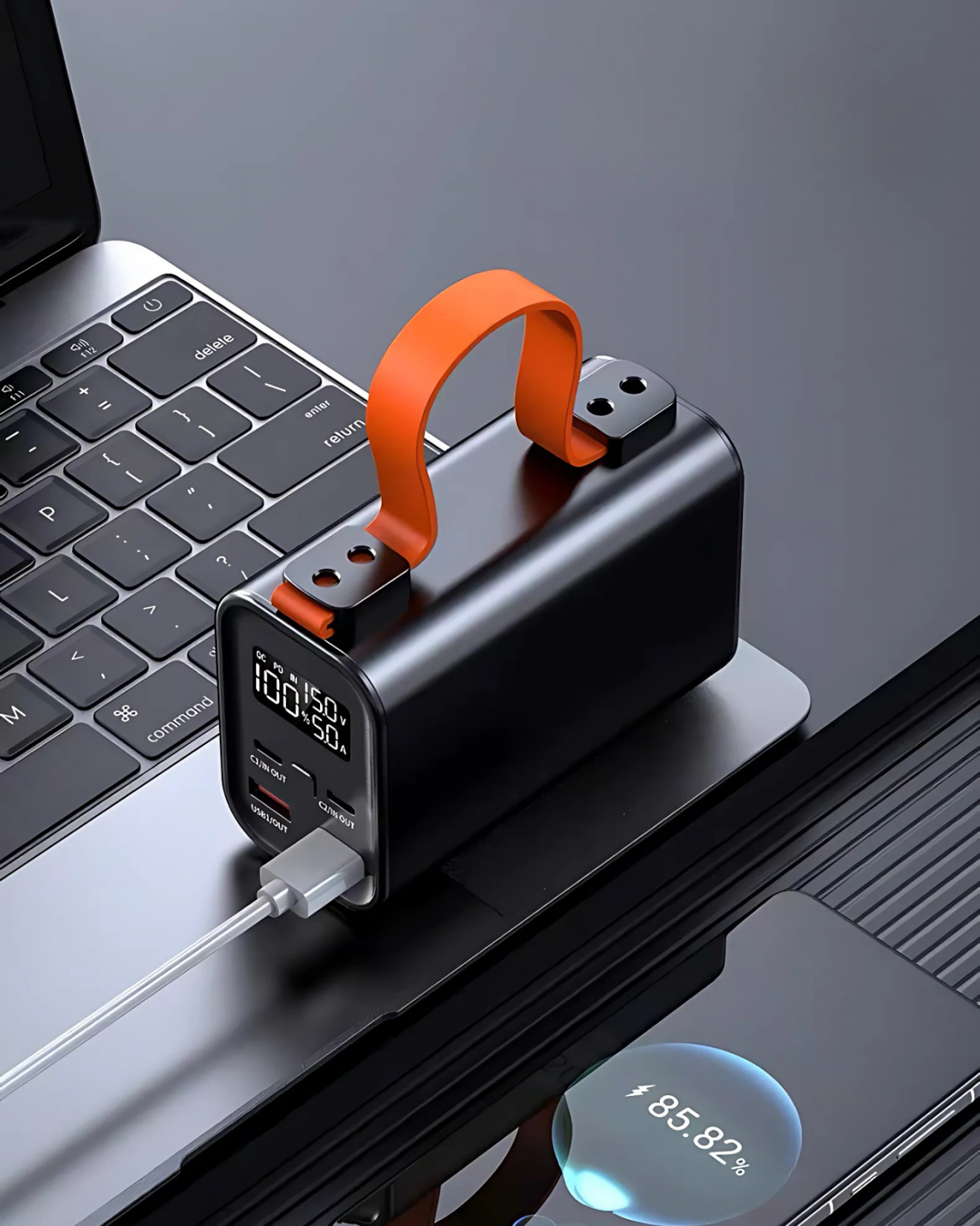 Power Bank za Laptop 30000mAh / 100W / LED Lampa